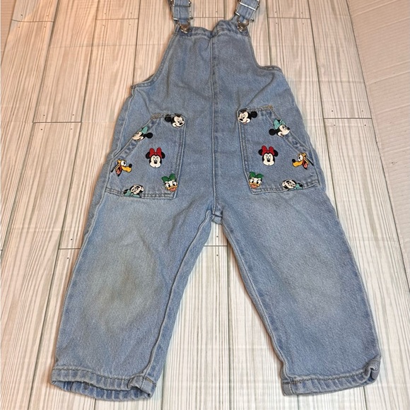 Zara | Bottoms | Zara Blue Overalls With Mickey Mouse Embroidery | Poshmark